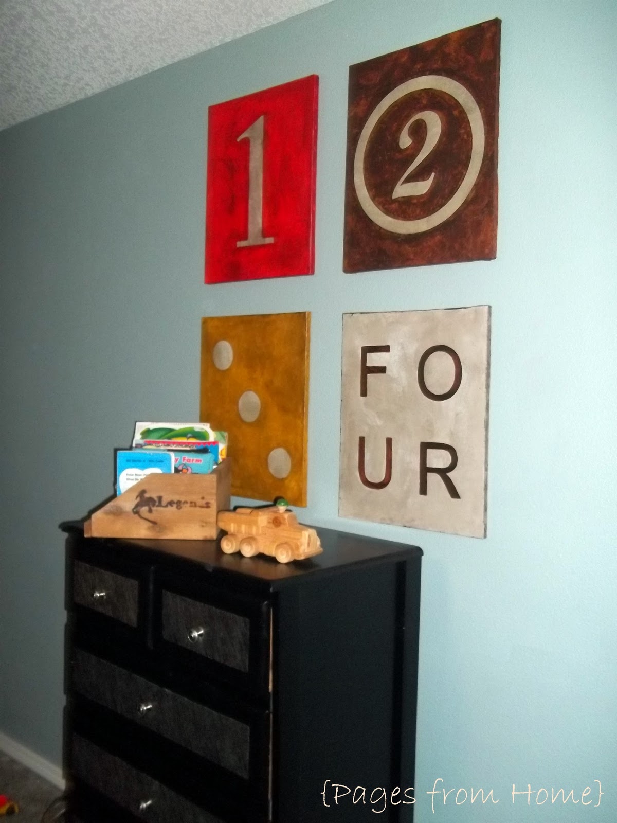 Pages from Home: Number Wall Art Canvas