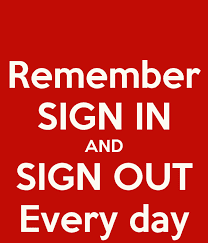 -: Sign out Station - Important Change Monday 1 May