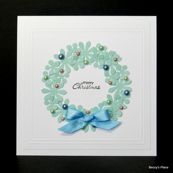 Beccy's Place: Tutorial: Wreath Card