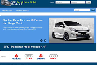 Aplikasi spk metode ahp pemilihan mobil berbasis web - Kumpulan ...