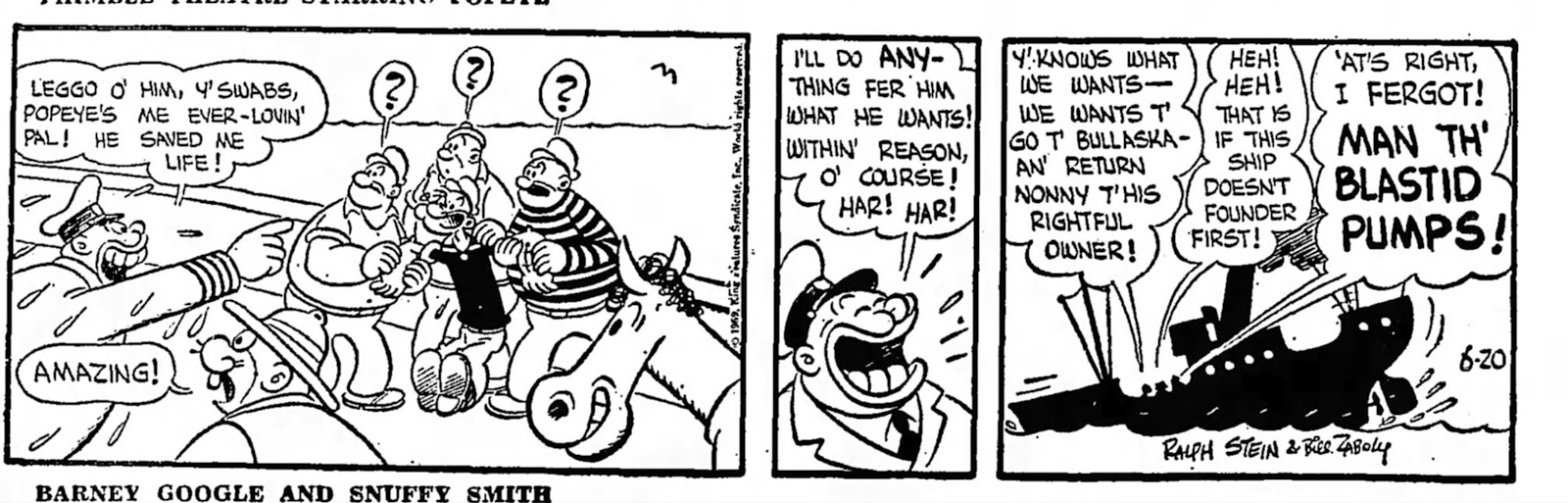 Ominous Octopus Omnibus: Popeye By Bill Zaboly