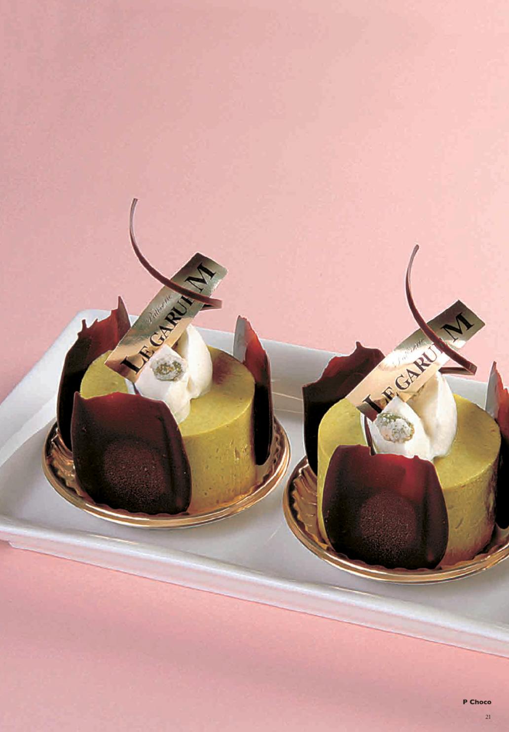 Mini gateaux de pistacho y chocolate - chefsbook
