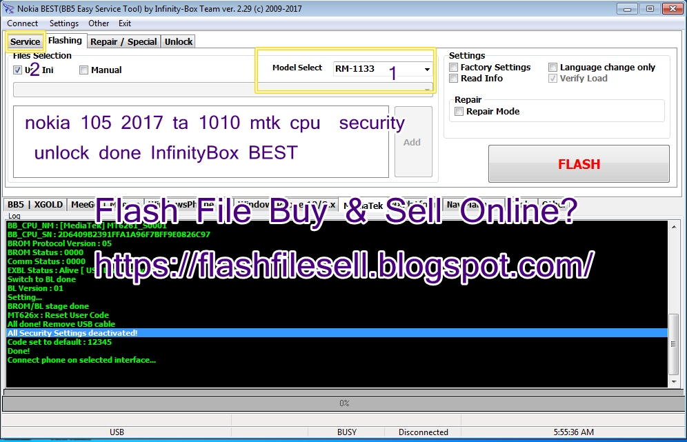 nokia 105 2017 ta 1010 mtk cpu security unlock done InfinityBox BEST ...