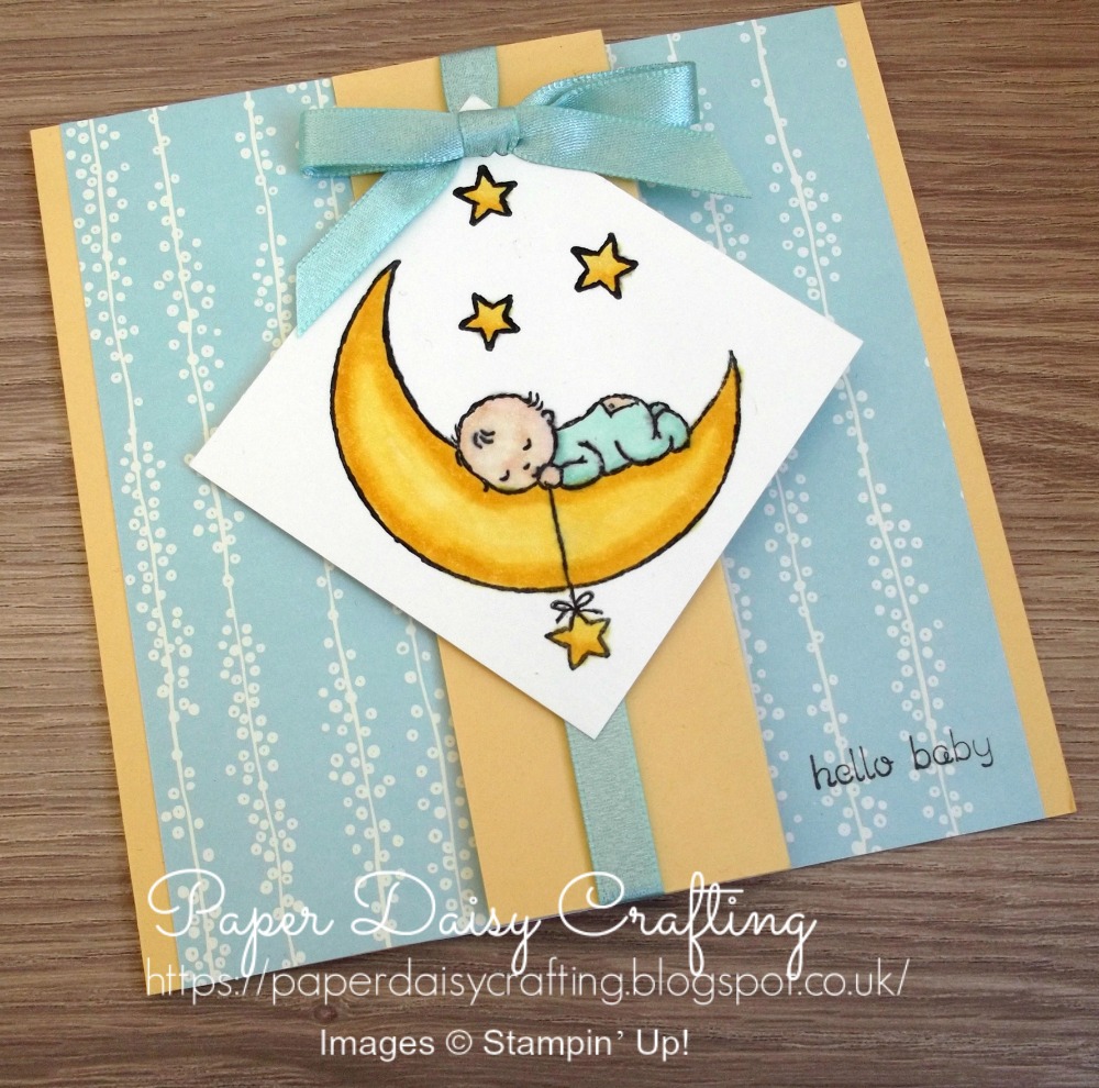 Paper Daisy Crafting: Handmade Moon Baby card from Stampin' Up!
