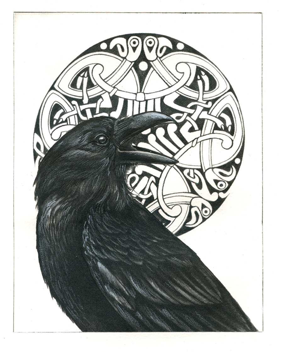 Wildlife Art International: Wildlife Art, Bird, Raven,Printmaking ...