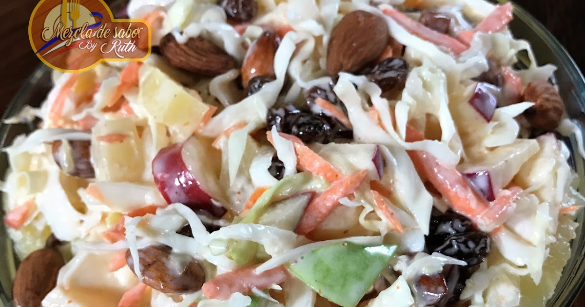 Ensalada Navideña de repollo y Piña | Mezcla De Sabor