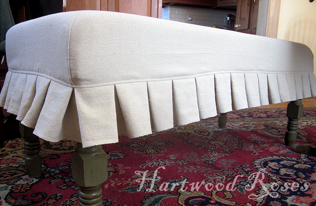 Hartwood Roses: Slipcovered Upholstered Bench