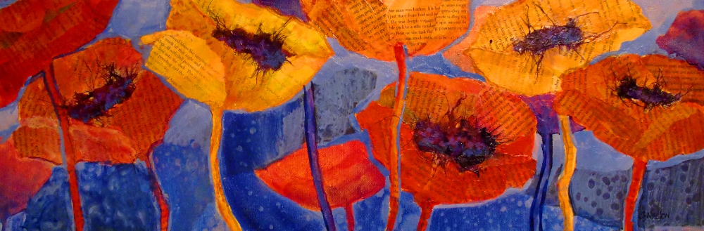 Mixed Media Artists International: "Poppy Story", 12065, mixed media ...