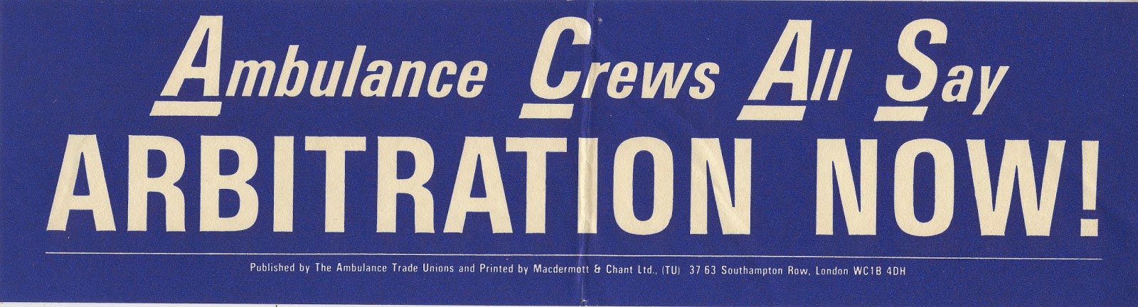 COHSE: Ambulance Dispute - Hillingdon 1989-1990