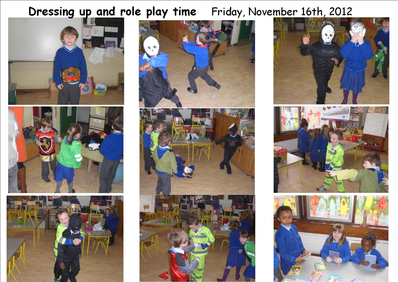 Ms. McLoughlin's class, 2nd Class, Room 9: Dressing up