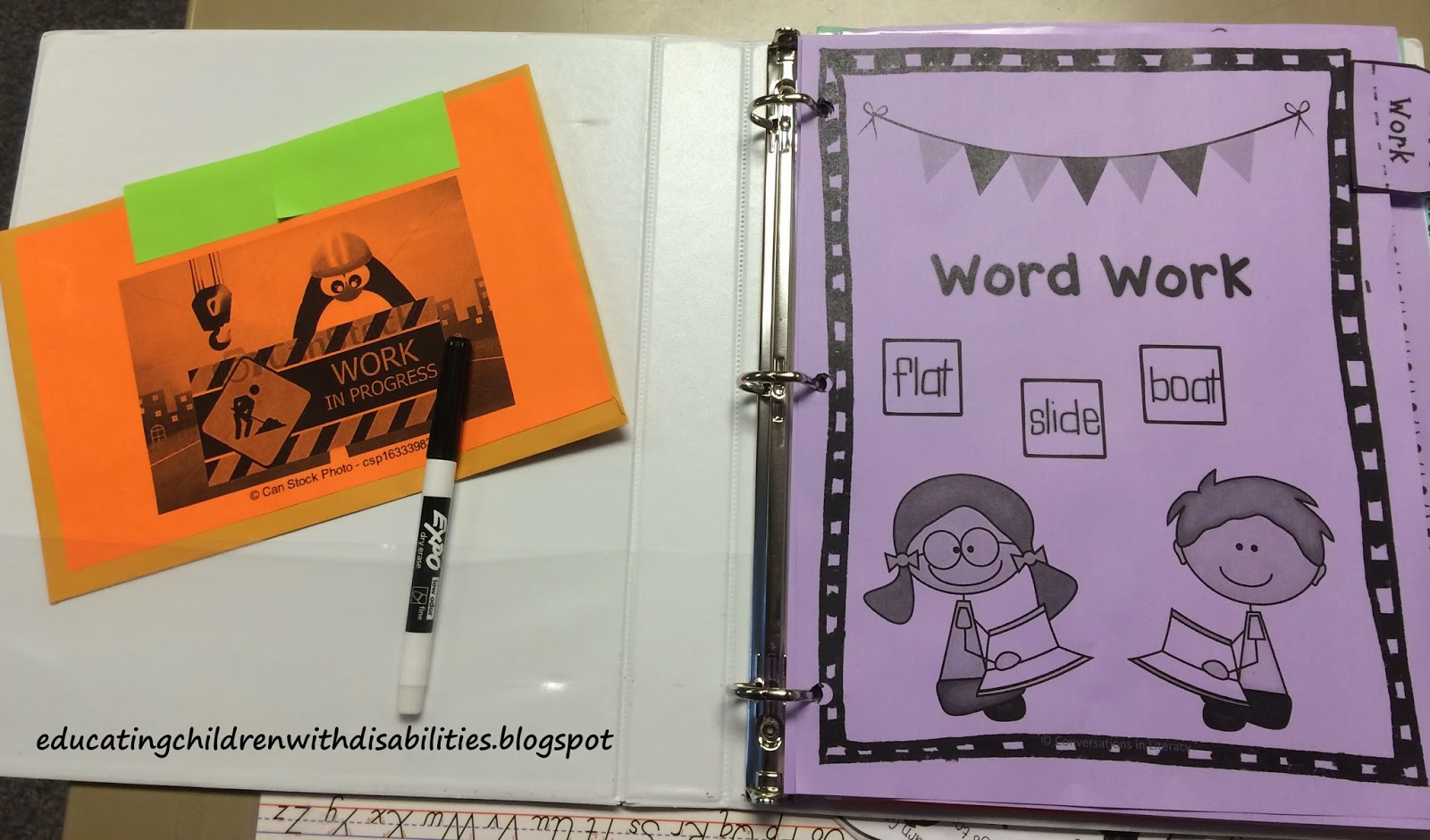 Educating children with disabilities: Interactive Notebooks