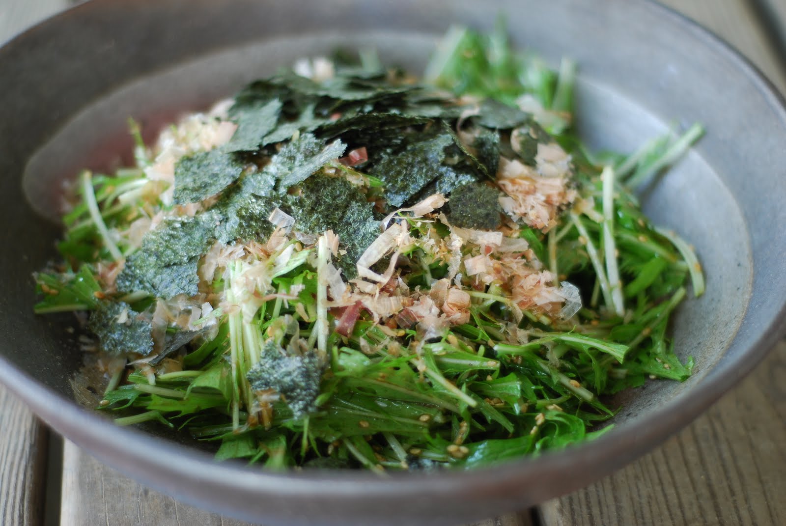Echigo Farm: Mizuna salad