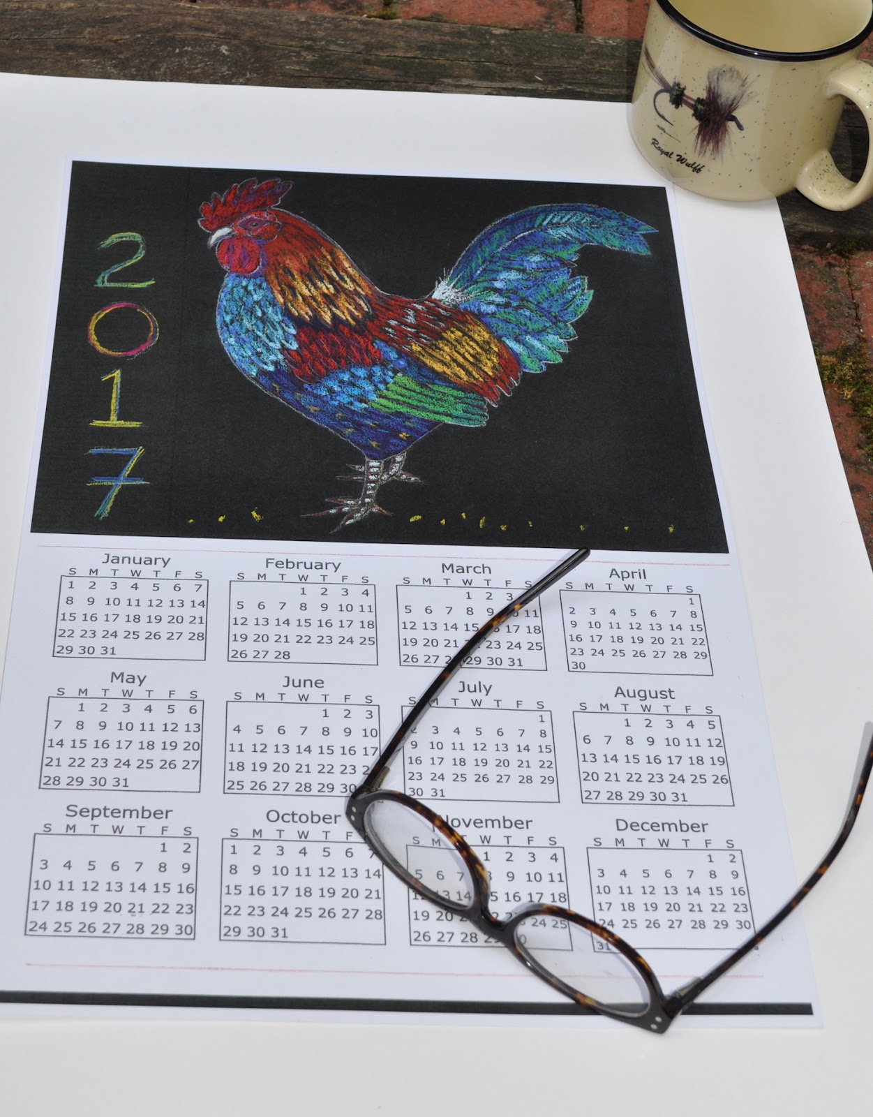 Vicki Smith Art: Rooster Wall Calendar