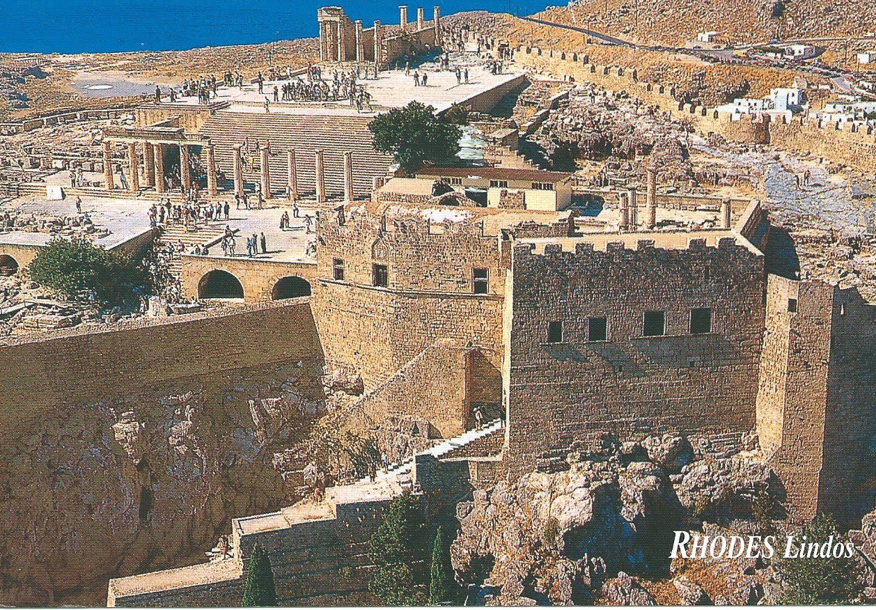MY POSTCARD-PAGE: GREECE ~ Acropolis of Lindos - Rhodes - UNESCO
