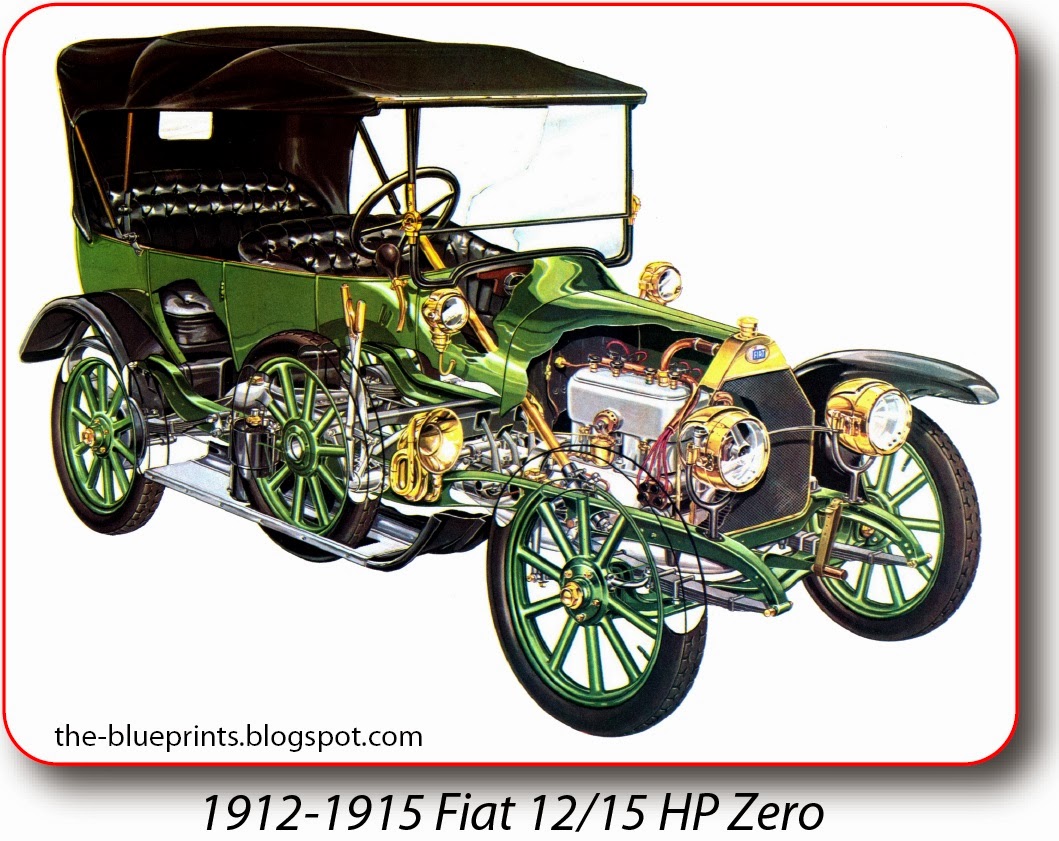 Vector Blueprints - Cars, Trucks, Busses and others: Fiat - Illustrations