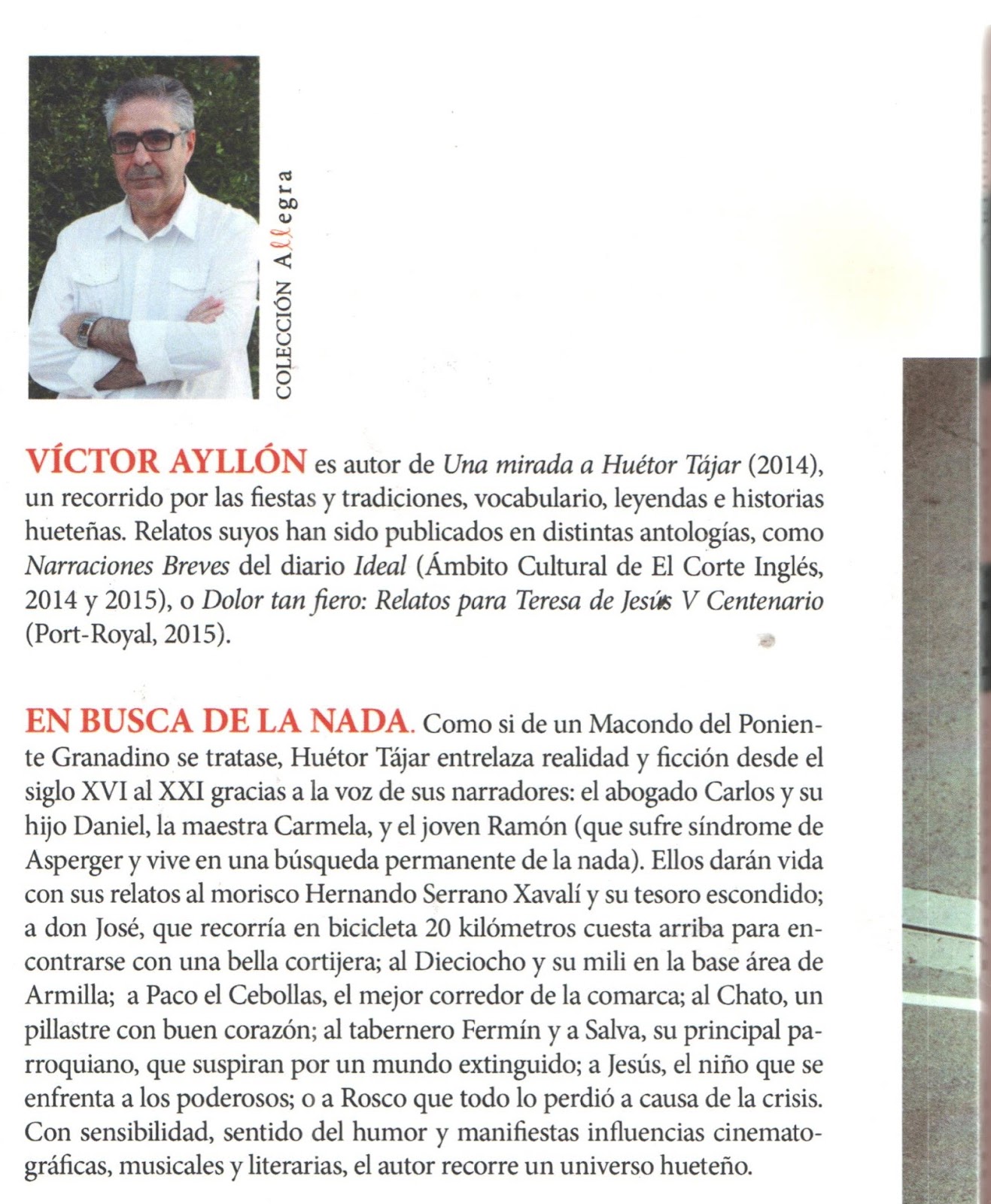 Parroquia sierra nevada: En busca de la nada Víctor Ayllón Huétor Tájar ...