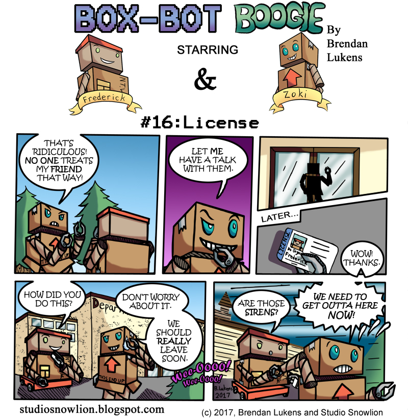 Studio Snowlion: Box Bot Boogie #16: License