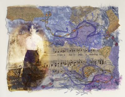 Delicate papers for mixed media collage and quilting