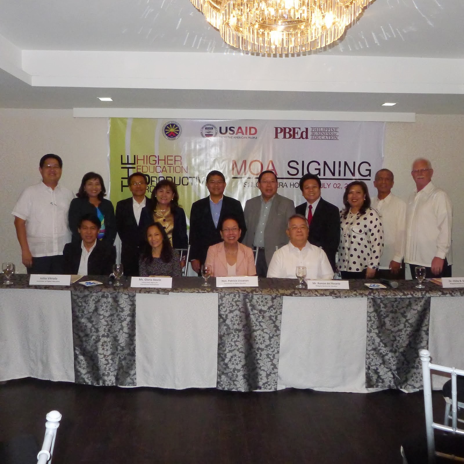 PAGASA WITNESS TO MOU BETWEEN PBEd and CHED