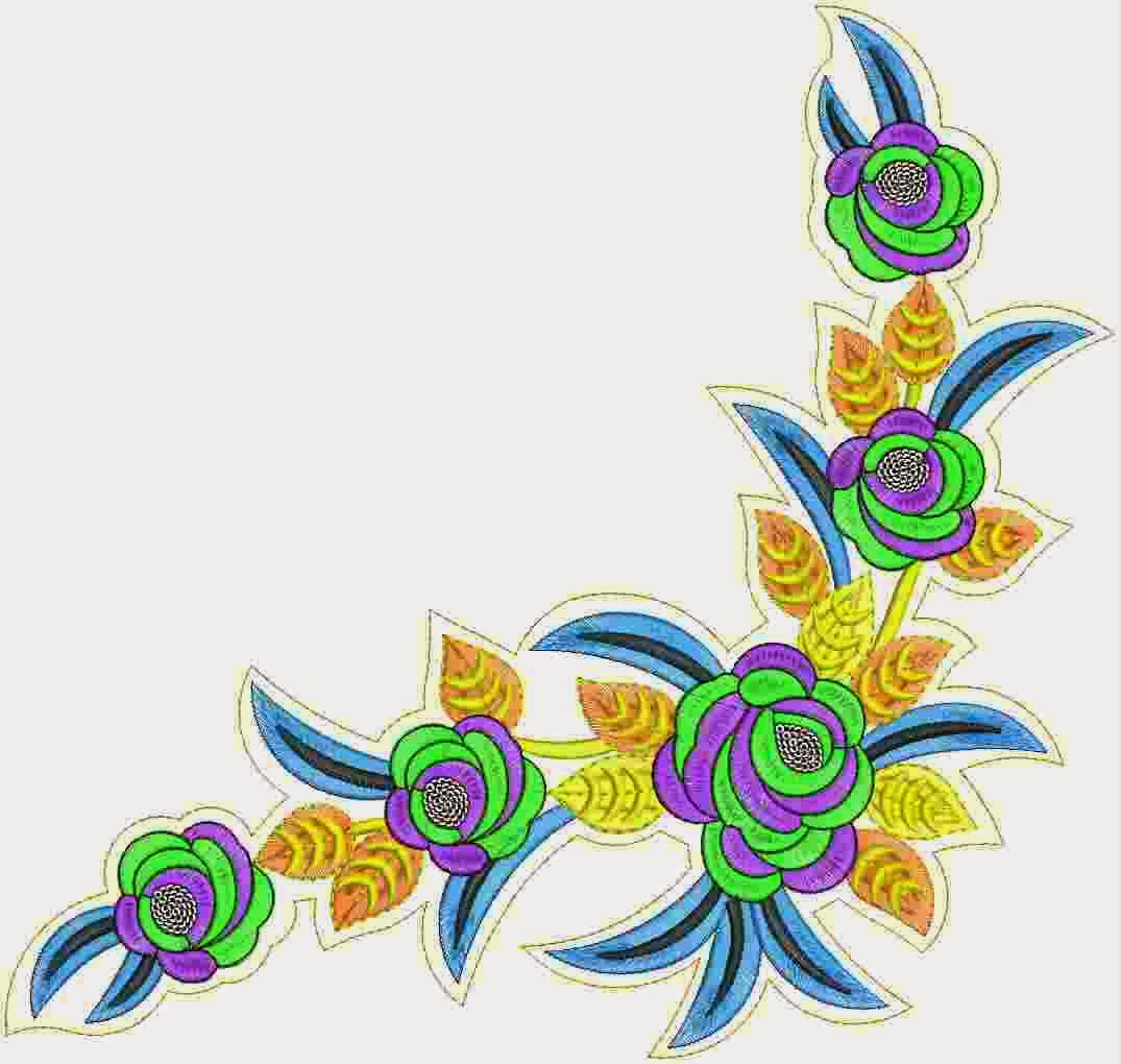 EmbDesignTube: Elegant Patches Designs In Corner Work Styles