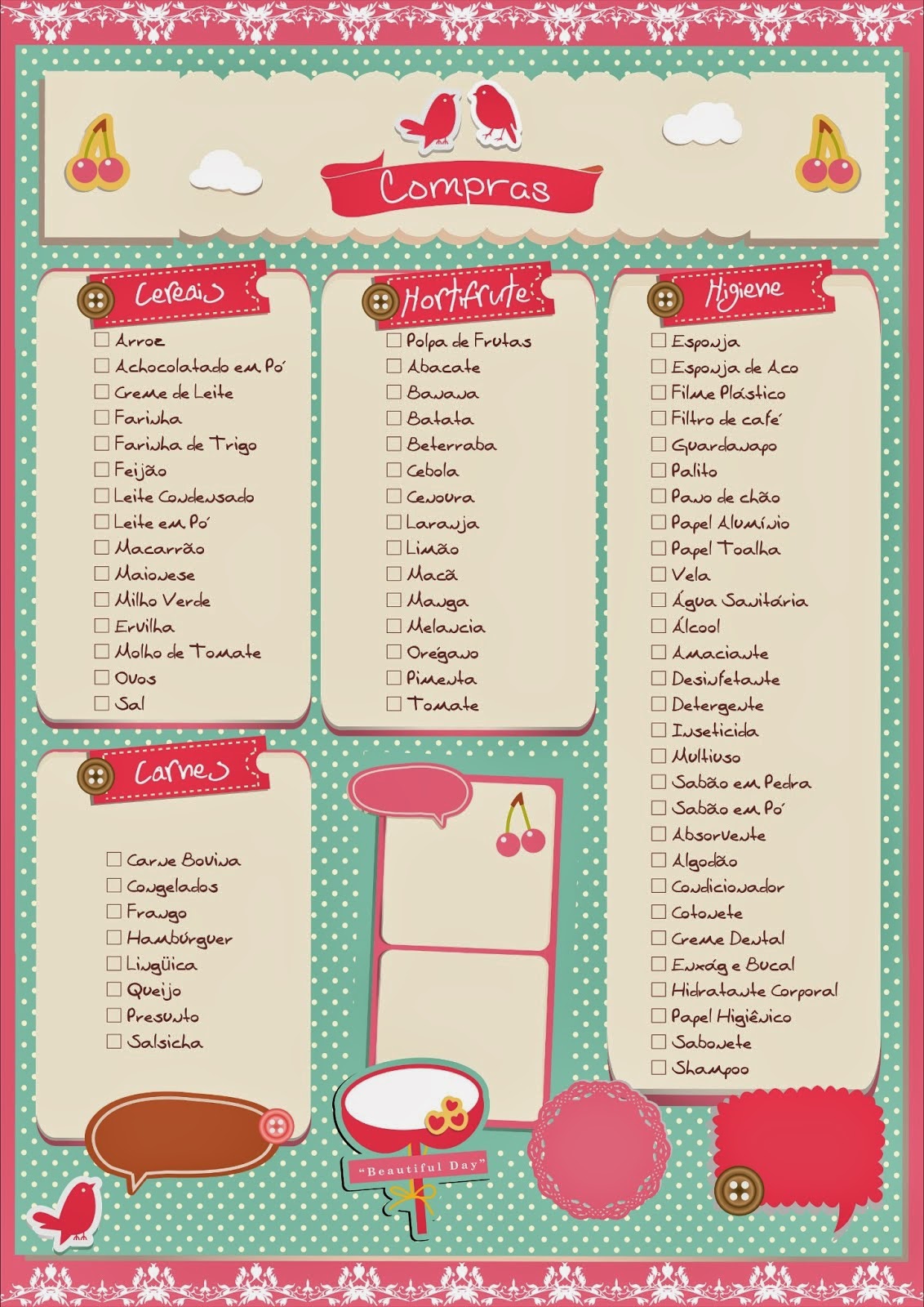 Carinho e casa: Lista de Compras para baixar