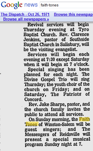 I Laugh, Therefore, I AM: The Faith Tones