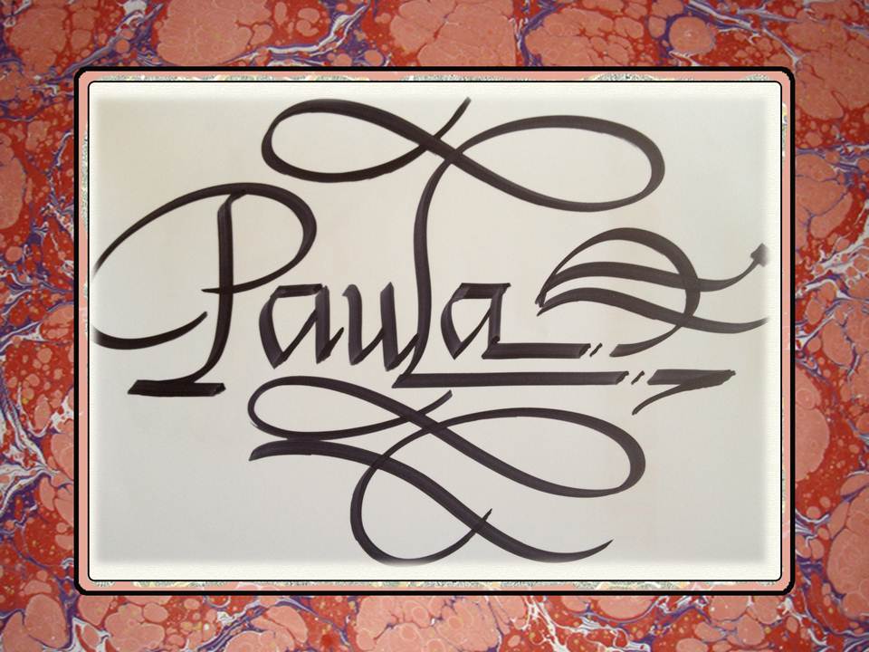 Calligraphy Art: Paula in calligraphy