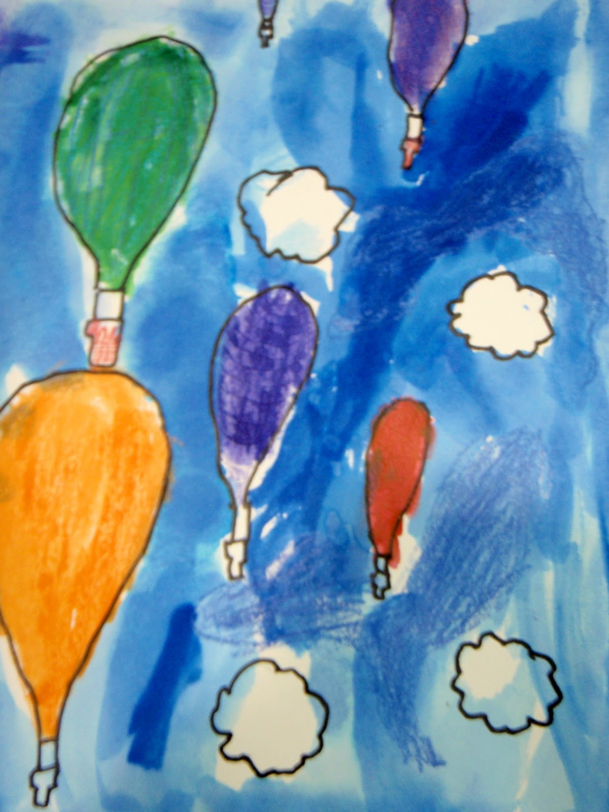 Fayston Elementary Art: Up, Up and Away! Hot Air Balloons by Third and ...