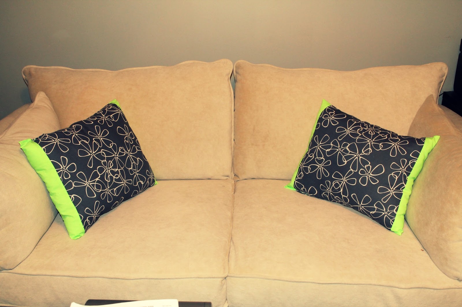 Pictures & Pawprints: Fun With Neon! Throw Pillow Makeover
