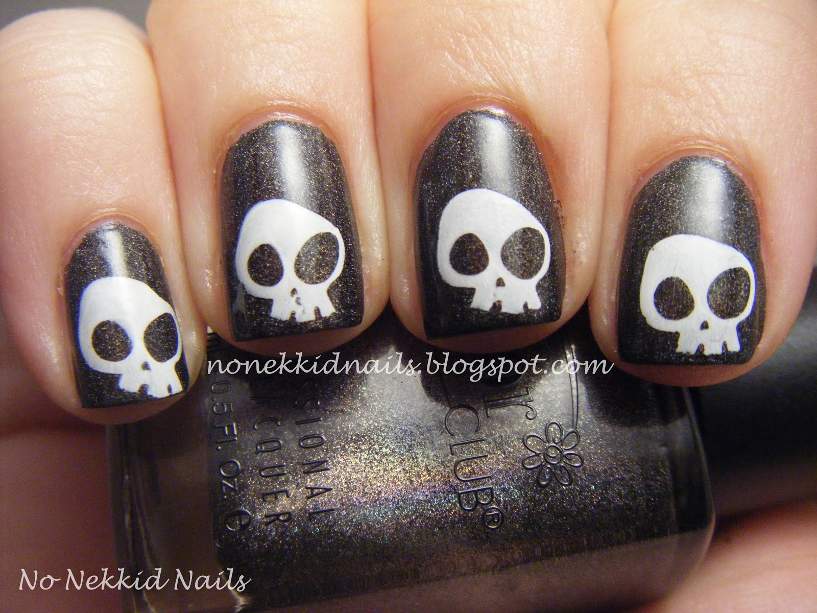 No Nekkid Nails: Halloween Skeleton Nails