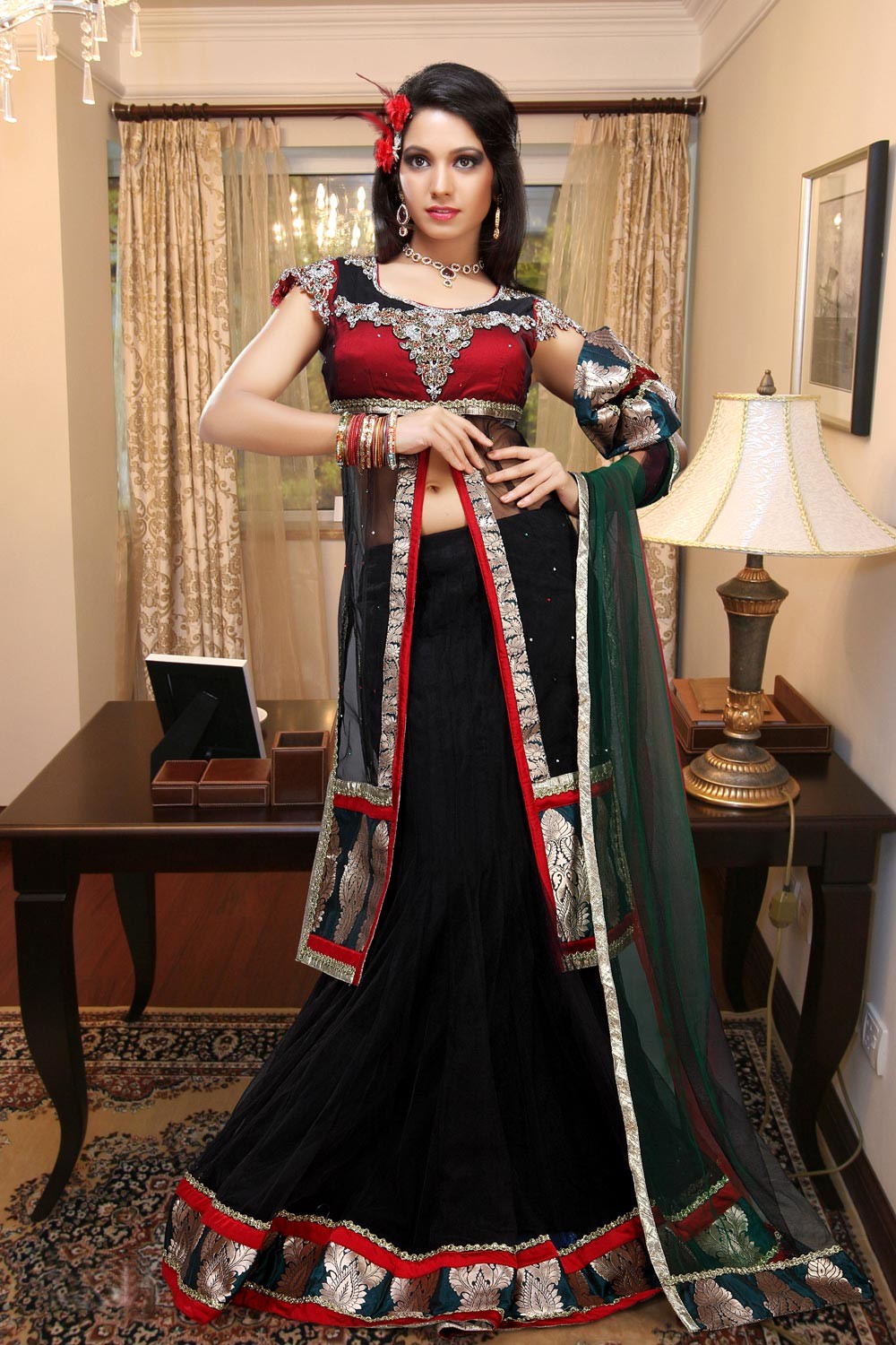 Lehenga Choli Saree Designs Blouse Designs 2014 Style Saree Choli ...