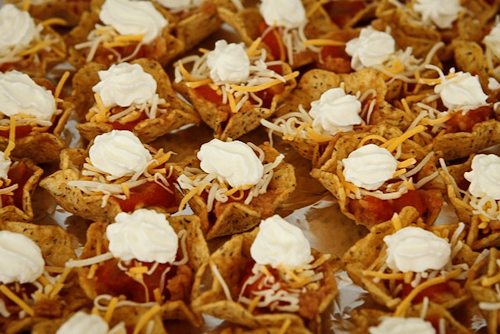 A cup of tea.: Individual Nacho Appetizer... super easy!