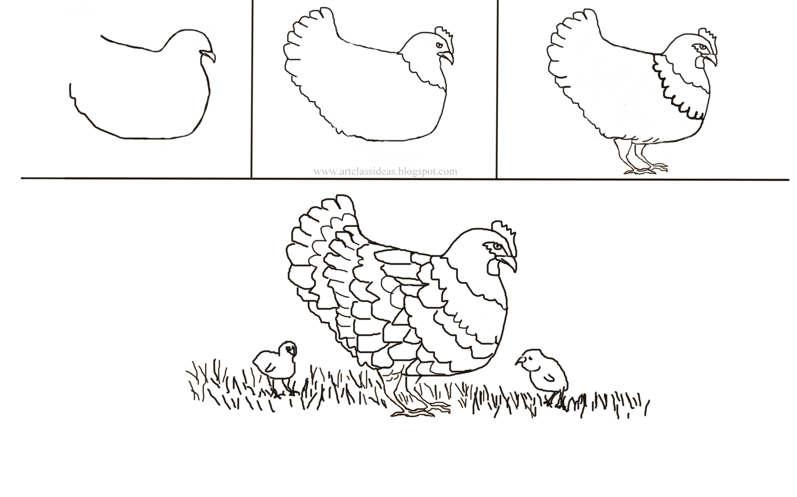 Little Red Hen Coloring Page