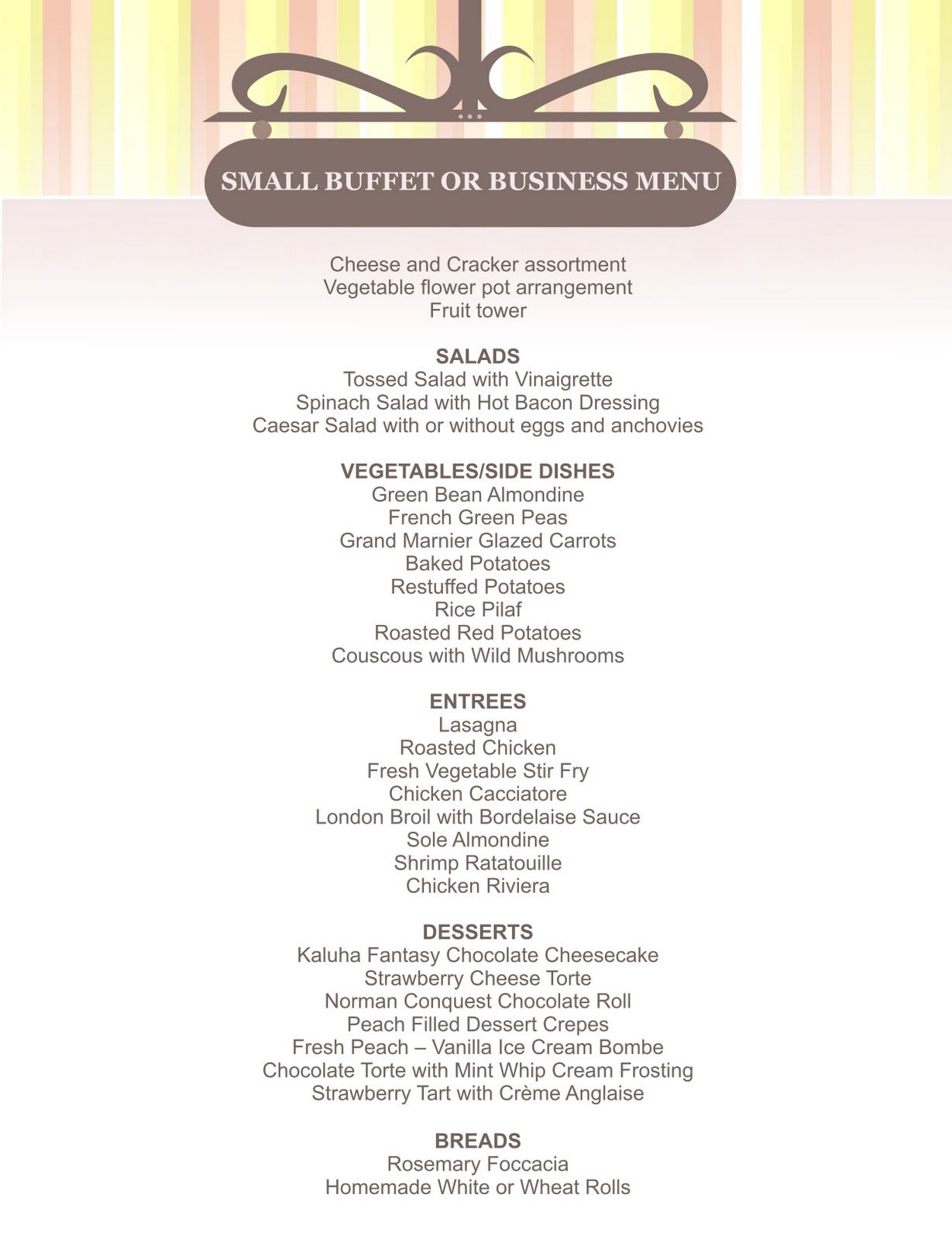 Cornucopia Bakery: The Cornucopia Catering