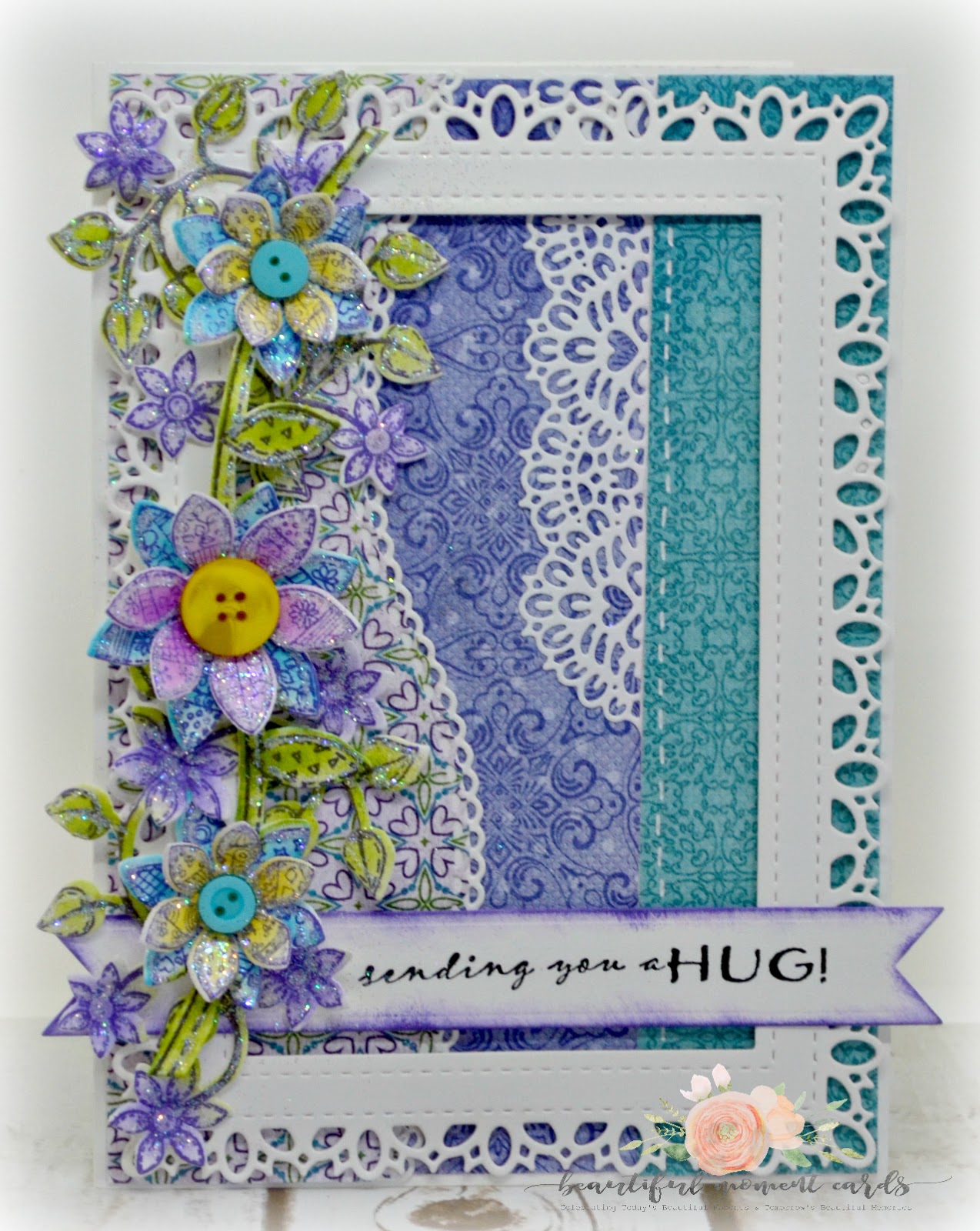 Quilted Patchwork Daisy Greeting Card... - Today's Beautiful Moments ...