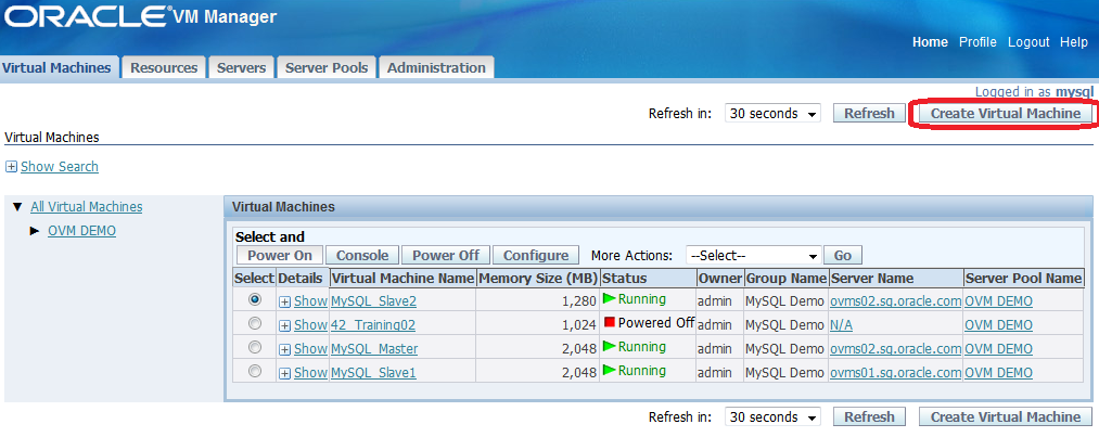 Voice from An Old Soul: Oracle MySQL/Linux/Virtual Machine (LVM) Integrated Demo Script