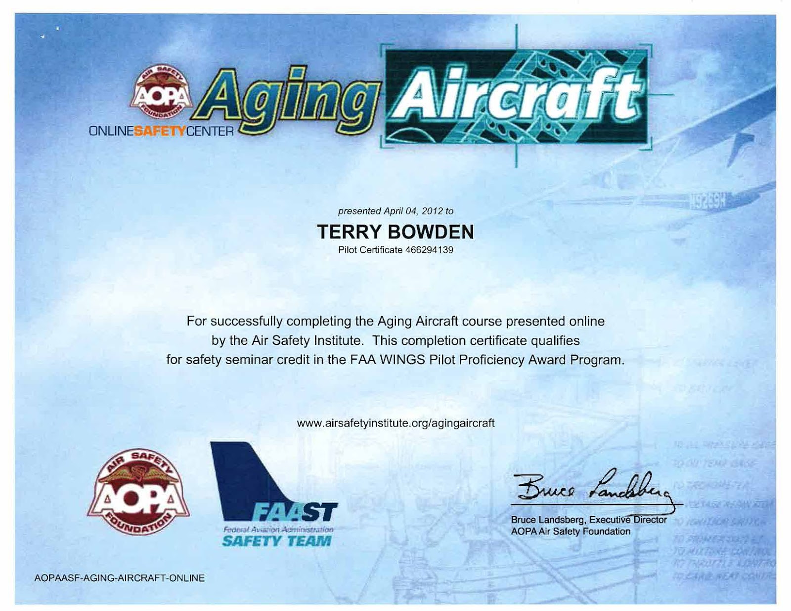 Terry Bowden, Consultant DER: Training