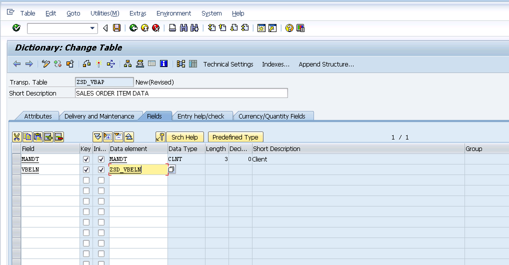 SAP TECH: Creating Transparent Transaction Table