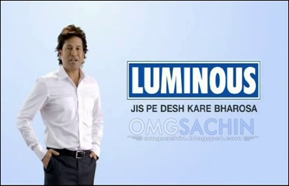 OMGSACHIN: Exclusive Screnshots : Sachin Tendulkar's Latest Luminous AD