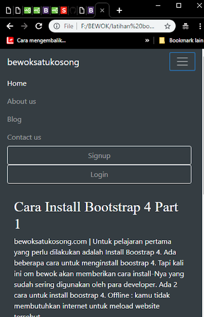 Belajar Mengenai Navigation Bar Bootstrap 4 Part 3 Tutorial Programming And Digital Marketing