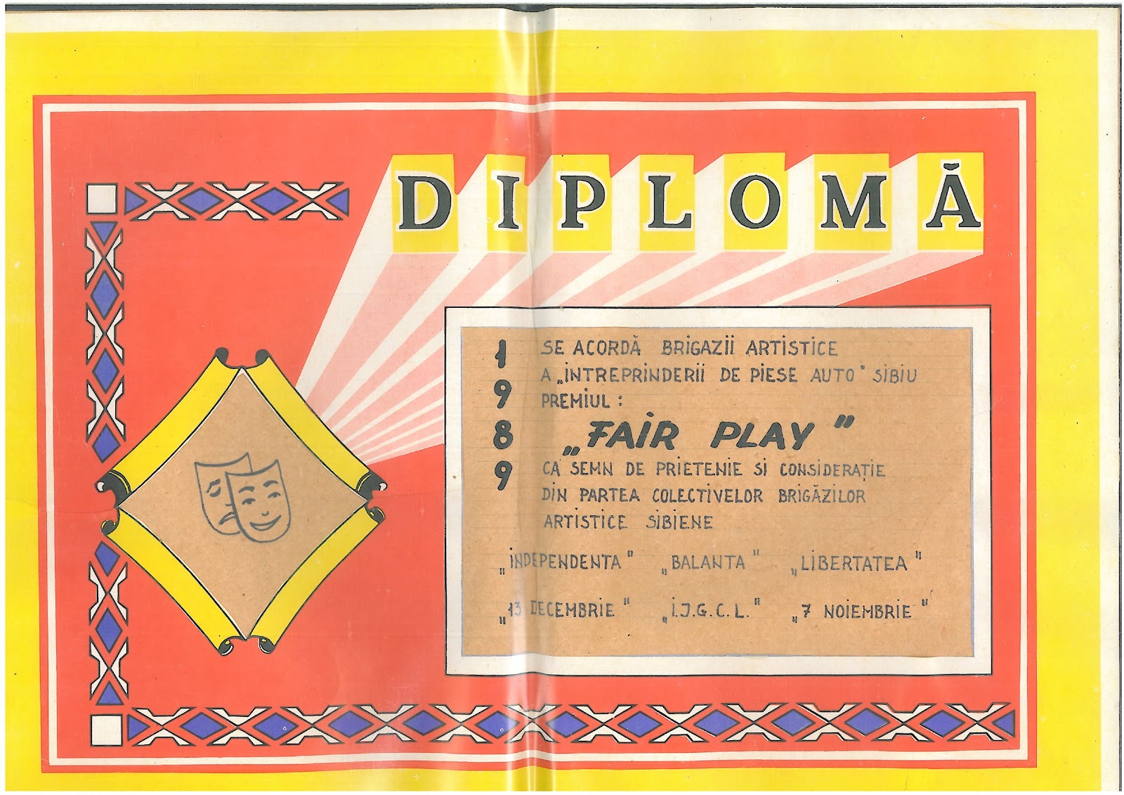 Baboo HAUSMEISTER Diploma De FAIR PLAY A Brigazilor Artistice baboo-hausmeister-diploma-de-fair-play-a-brigazilor-artistice