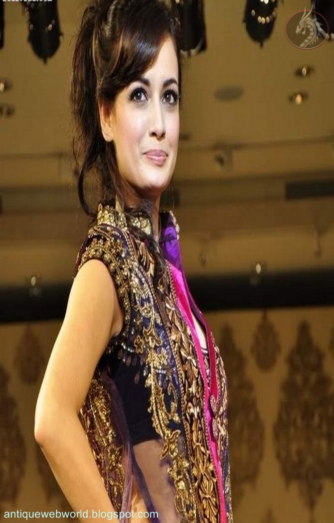 HOLLYWOOD AND BOLLYWOOD PHOTO COLLECTION: Diya mirza ramp walk