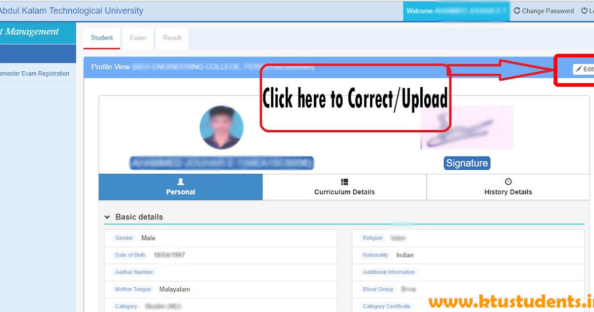 Submit your Documents and Details to KTU Portal | KTU Students ...