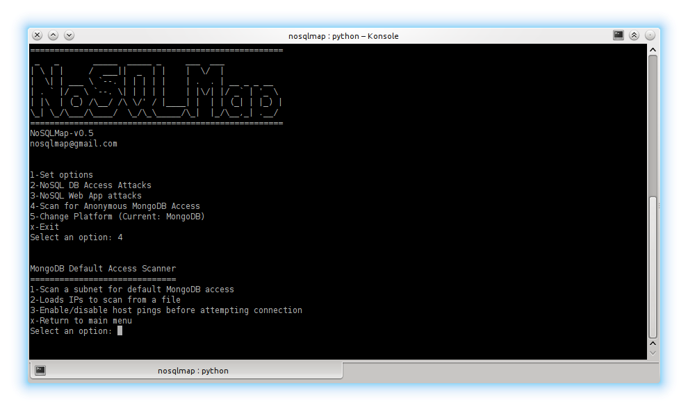 Nosqlmap V0 6 Automated Nosql Database Pwnage