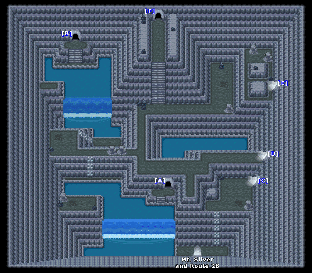 World of Maps!: Mapa Mt. Silver em Pokémon Soul Silver/Heart Gold