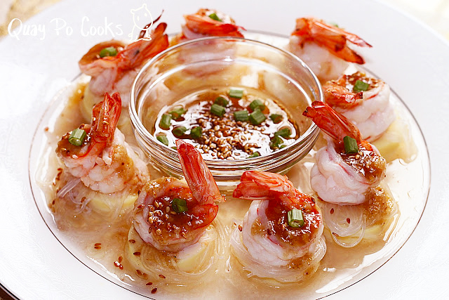 Quay Po Cooks: Steamed prawn with tofu glass noodles with plum sauce