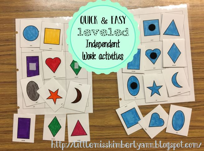 Little Miss Kim's Class: Quick & Easy Leveled Independent Work ...