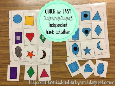 Little Miss Kim's Class: Quick & Easy Leveled Independent Work ...