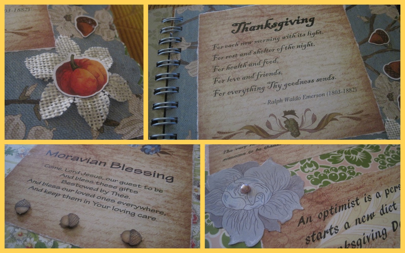 Slice of Pie Cookbooks & Entertaining: Thanksgiving Prayer Mini Book
