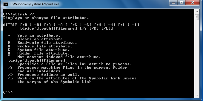 Belajar Pemrograman: Attrib pada Command Prompt